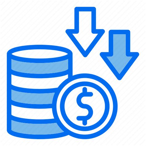 1 Decrease Money Bankruptcy Down Arrow Dollar Icon Download On