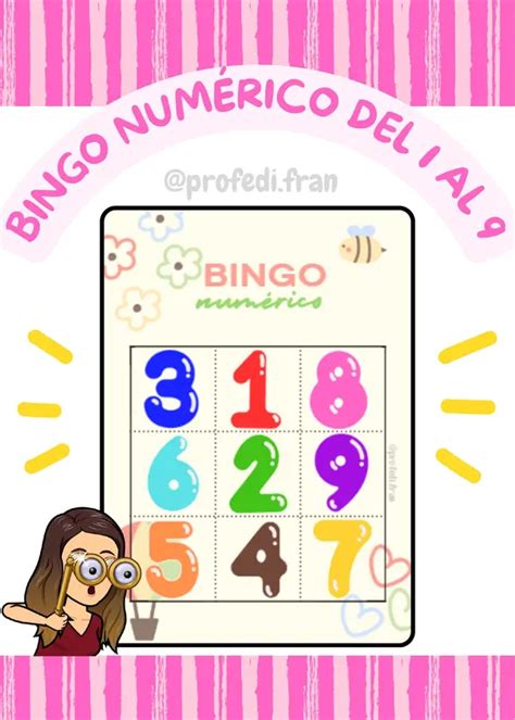 Bingo Numérico Del1 Al 9 Francisca Bustos