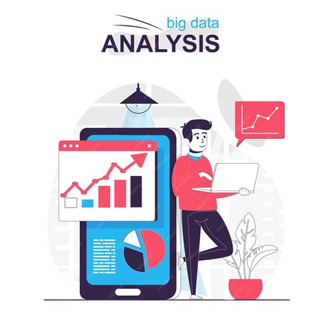 Premium Vector Big Data Analysis Isolated Cartoon Concept Man