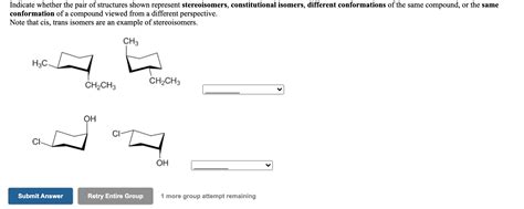 Solved Indicate Whether The Pair Of Structures Shown Chegg