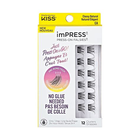 Kiss Impress Press On Falsies Classy Natural Cluster Lashes False