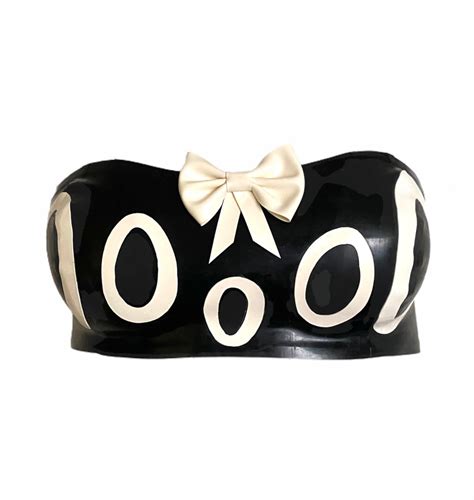 Latex Spooky Halloween Ghost Bra Boob Tube Black Sheep Latex