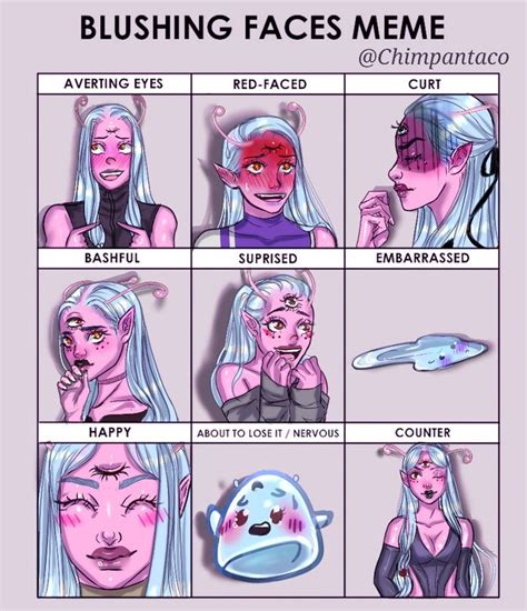 Blushing Faces Meme Blushing Face Memes Art