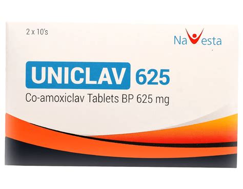 Uniclav 625 Co Amoxiclav Tablets Bp 625 Mg Navestas Wide Range Of