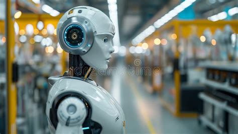 Humanoid Robot Assisting Workers Stock Image Image Of Droid Replacement 328076291
