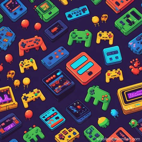 8 Bit Arcade T Shirt Design Stable Diffusion Online