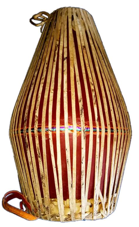 Medium Fiberglass Mrdanga With Traditional Heads 18 Including Cloth