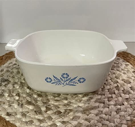 Corning Ware Blue Cornflower Casserole Dishes Set Of 2 Etsy