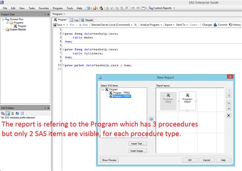 generate different report items from same script and procedure type sas support communities