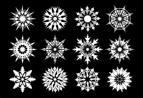 Set Of Snowflakes Shapes Seamless Pattern 12884152 Vector Art At Vecteezy