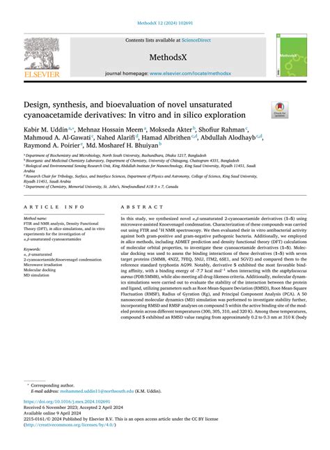 Pdf Design Synthesis And Bioevaluation Of Novel Unsaturated