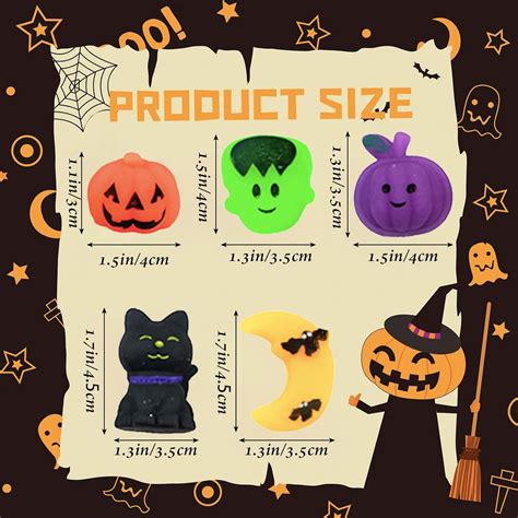 Halloween Squishy30 Pack Squishy Fidget Toys Mini Kawaii Stress