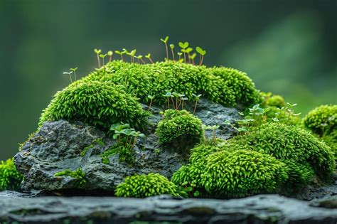 Premium Photo Mossy Ground Green Moss Covering The Rocks Macro