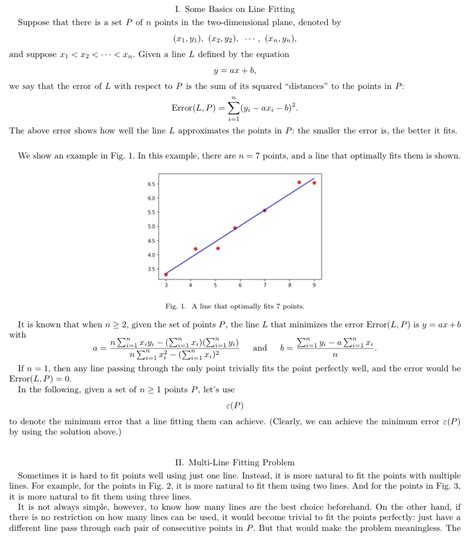 Solved Fig 2 Two Lines That Fit 12 Points Problem Is