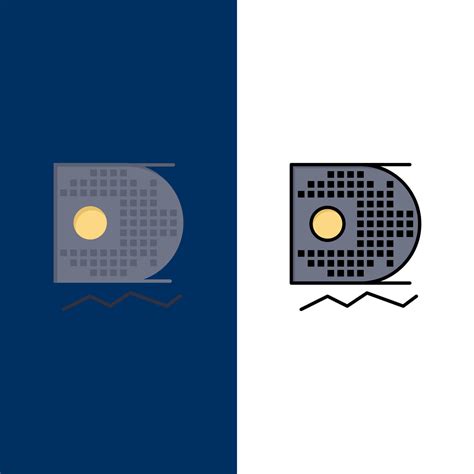 Data Science Data Science Mining Icons Flat And Line Filled Icon Set