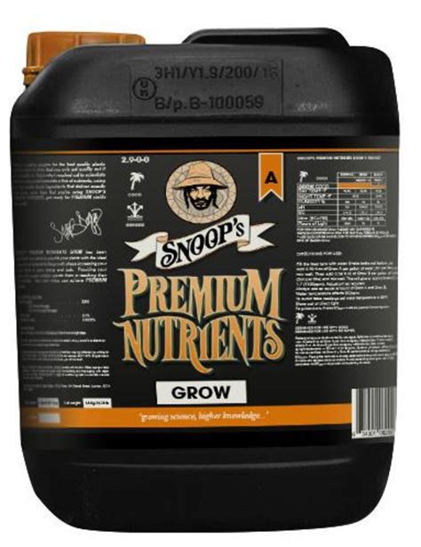 Snoops Premium Nutrients Coco Grow A 5 Liter Etsy