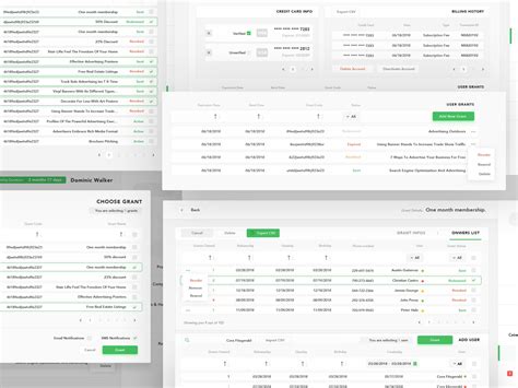 Grants Management Dashboard Web Application Design User Interface