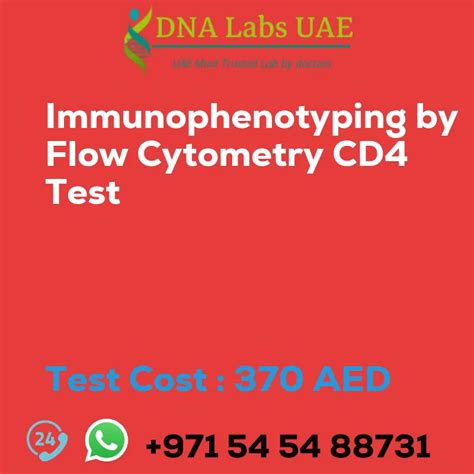 Immunophenotyping By Flow Cytometry Cd4 Test Cost Dna Labs Uae