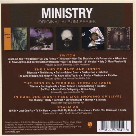 Ministry Original Album Series 5cd Set New Sealed 81227975418 Ebay