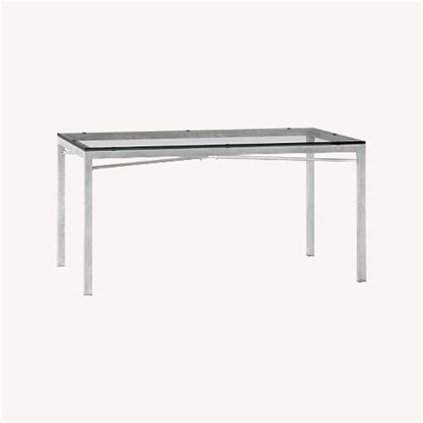 Cb2 Silverado Glasschrome Dining Table Aptdeco