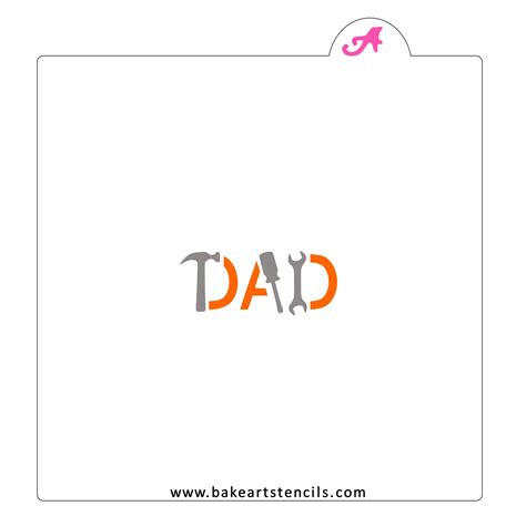 Hardworking Dad Cookie Stencil Bakeartstencils