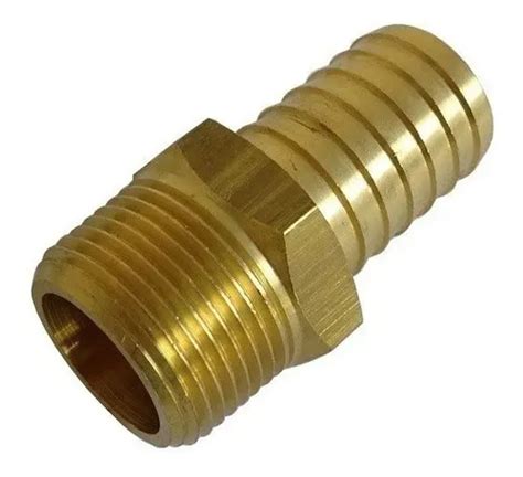 Espigão Fixo Macho Latão Rosca 1 X Mangueira 34 1x34 Mercadolivre