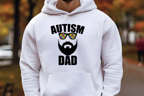 Autism Dad Beard Sunglass Design Graphic By Pixelcraft25 · Creative Fabrica