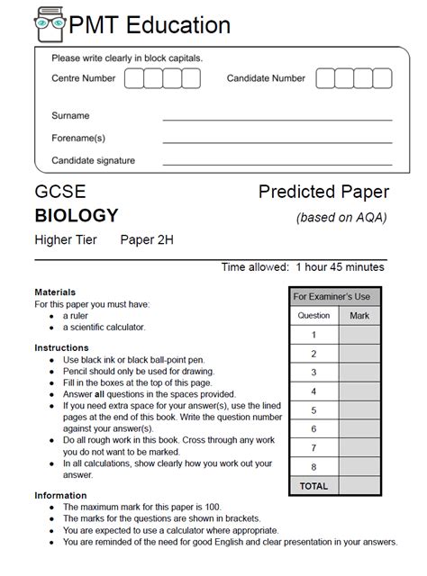 Gcse Predicted Papers 2025 Science