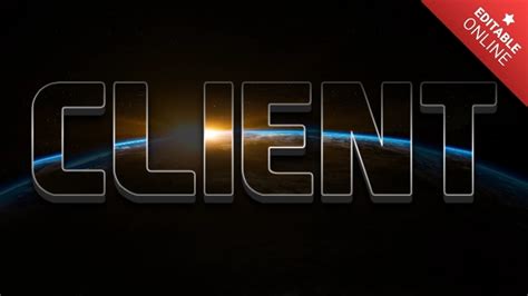 Client Earth Text Effect Generator