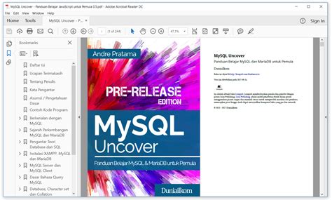 Tampilan Ebook Mysql Uncover Duniailkom