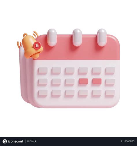 free schedule notification 3d icon download in png obj or blend format