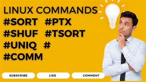 Learning Linux Series Gnu Core Commands Or Utilities Operating On Sorted Files Youtube