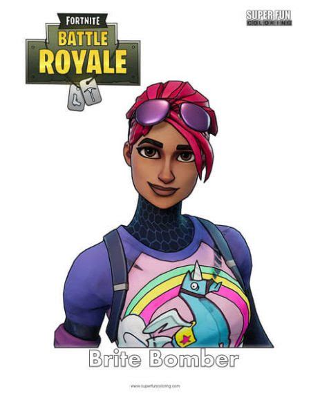 23 Brite Bomber Fortnite Battle Royale Super Fun Coloring