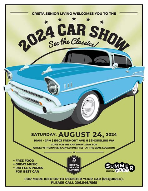 Shoreline Area News Register Your Classic Vehicle Now For The Crista Senior Living 2nd Annual