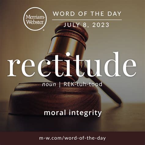 Rectitude Word Of The Day