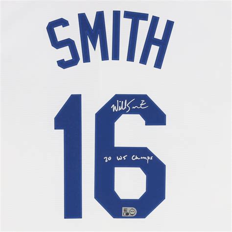 Will Smith Los Angeles Dodgers Autographed Fanatics Authentic White