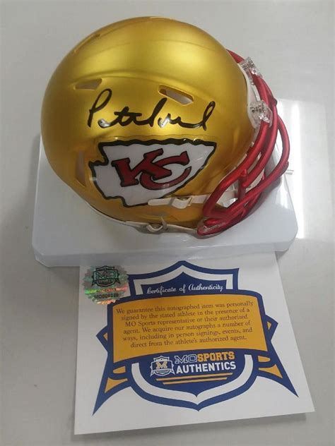 Kansas City Chiefs Patrick Mahomes Signed Autographed Blaze Mini Helmet
