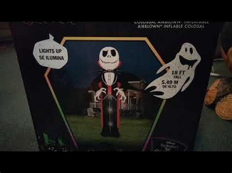 New For 2022 18ft Vampire Jack Skellington Gemmy Halloween Airblown