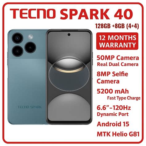 Best Price For Tecno Spark 40 128gb 8gb 4 4gb Extended 6 67 Hole