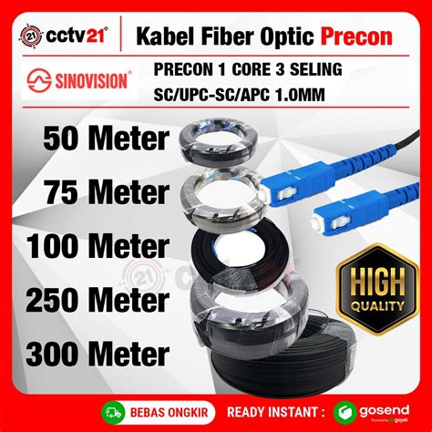 Jual Kabel Precon Fo Fiber Optic 50m 75m 100m 250m 300m Sinovision 1