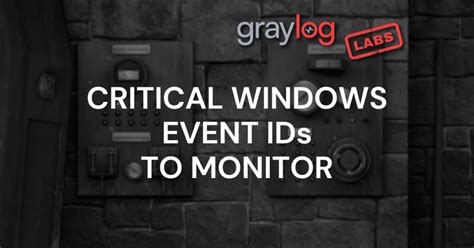 Critical Windows Event Ids To Monitor