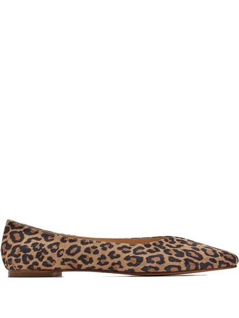 House Of Ballerinas Leopard Print Pointed Toe Flats Brown Farfetch