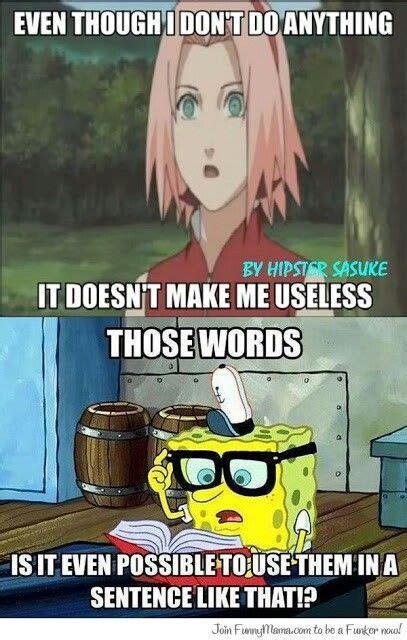Spongebob And Naruto Naruto Memes Naruto Funny Funny Naruto Memes