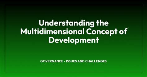 Understanding The Multidimensional Concept Of Development • Ba Notes