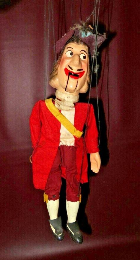 Vintage 1950s Peter Puppet Disney Captain Hook Marionette String Puppet