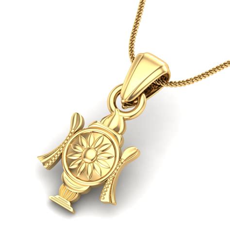 Sacred Sudarshana Chakra Gold Pendant