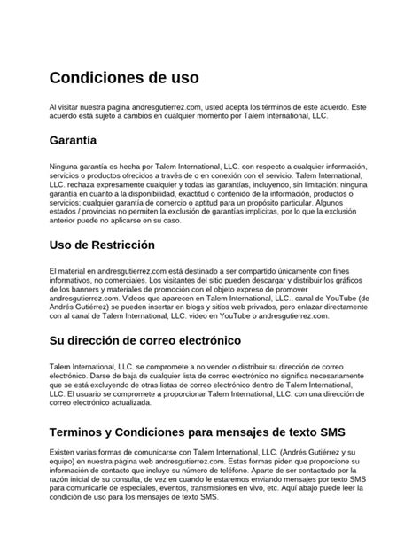 Talem Condition Use Policy Pdf Youtube Telecomunicaciones