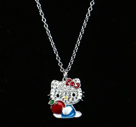 Swarovski Crystal Hello Kitty Necklace Ebth