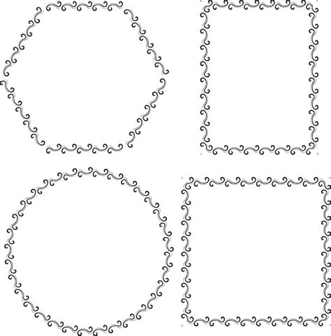 Premium Vector Square Rectangle Circle And Hexagonal Frame Vector File
