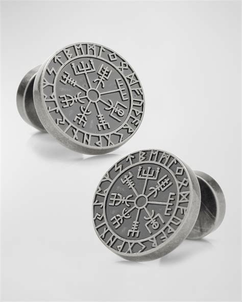 Cufflinks Inc Mens Vegvisir Viking Compass Cufflinks Neiman Marcus